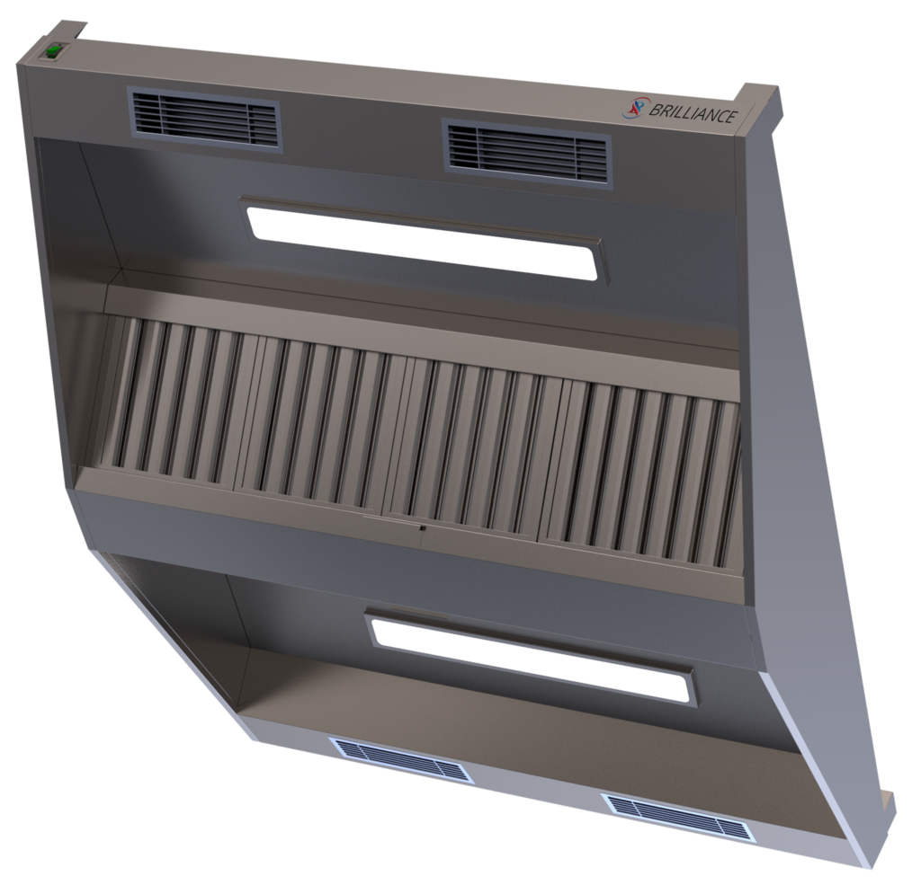 ISLAND SLANTED EXHAUST HOOD DOUBLE PLENUM - Brilliance