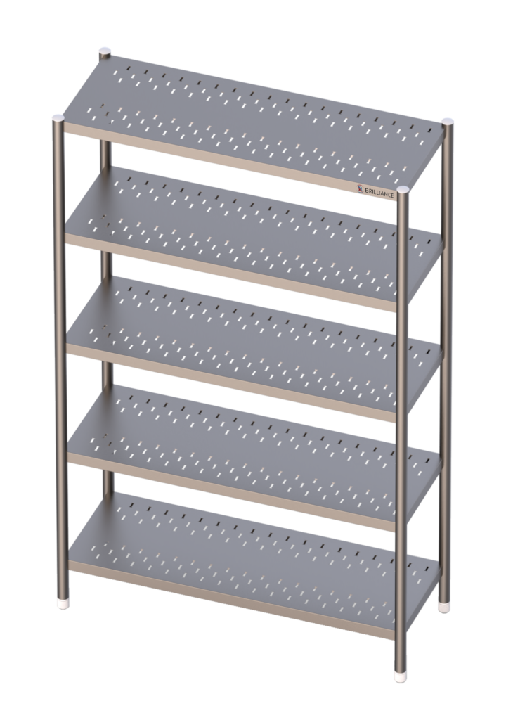 PERFORATED STORAGE RACK 5 SHELVES - Brilliance